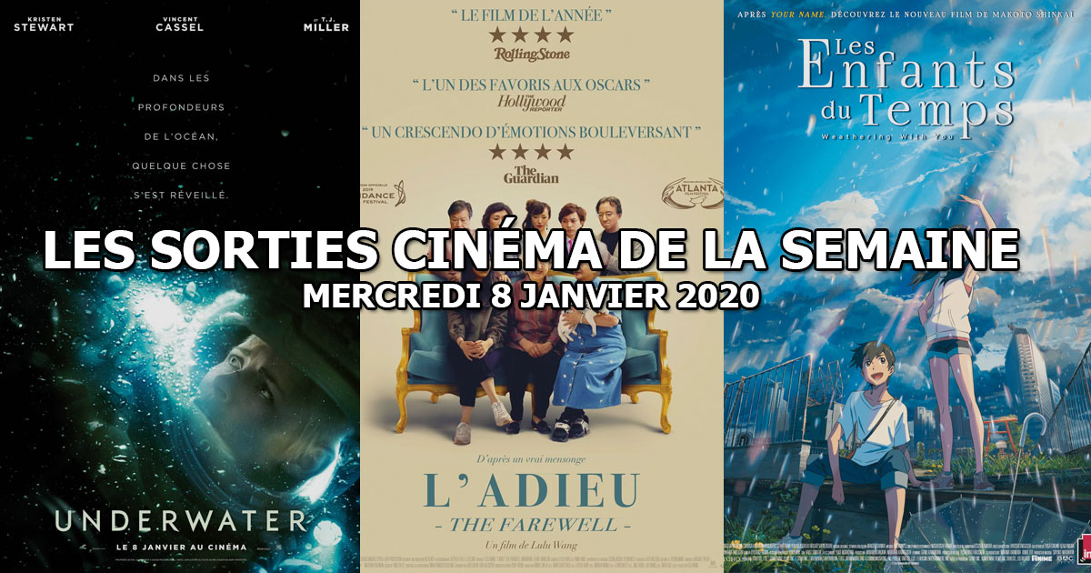 Les sorties cinéma de la semaine - mercredi 8 janvier 2020